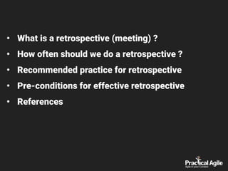 Retro is back - How to Run Retrospective Meetings That Work, Anat (Alon ...