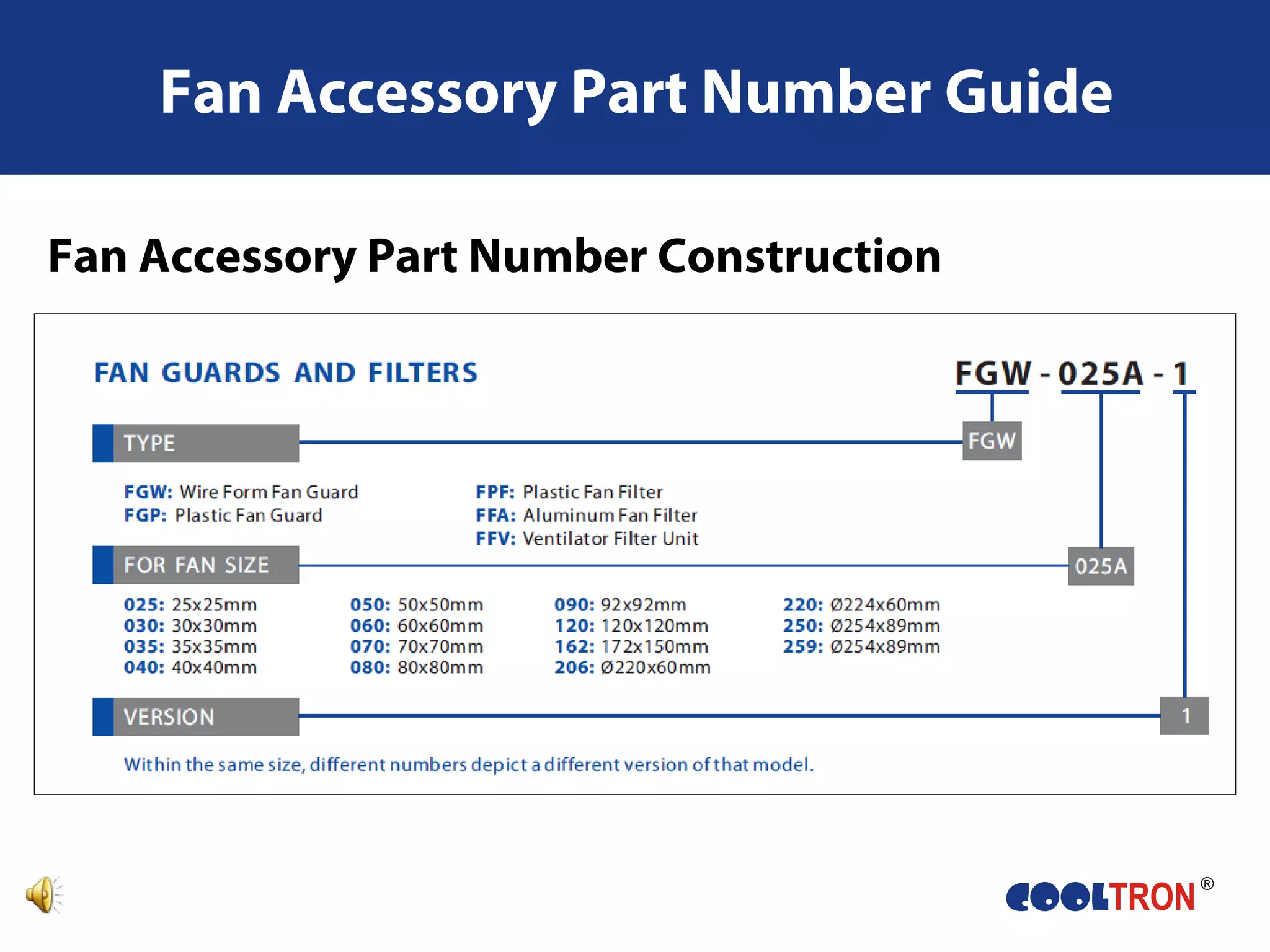 Product training fan accessories | PPS