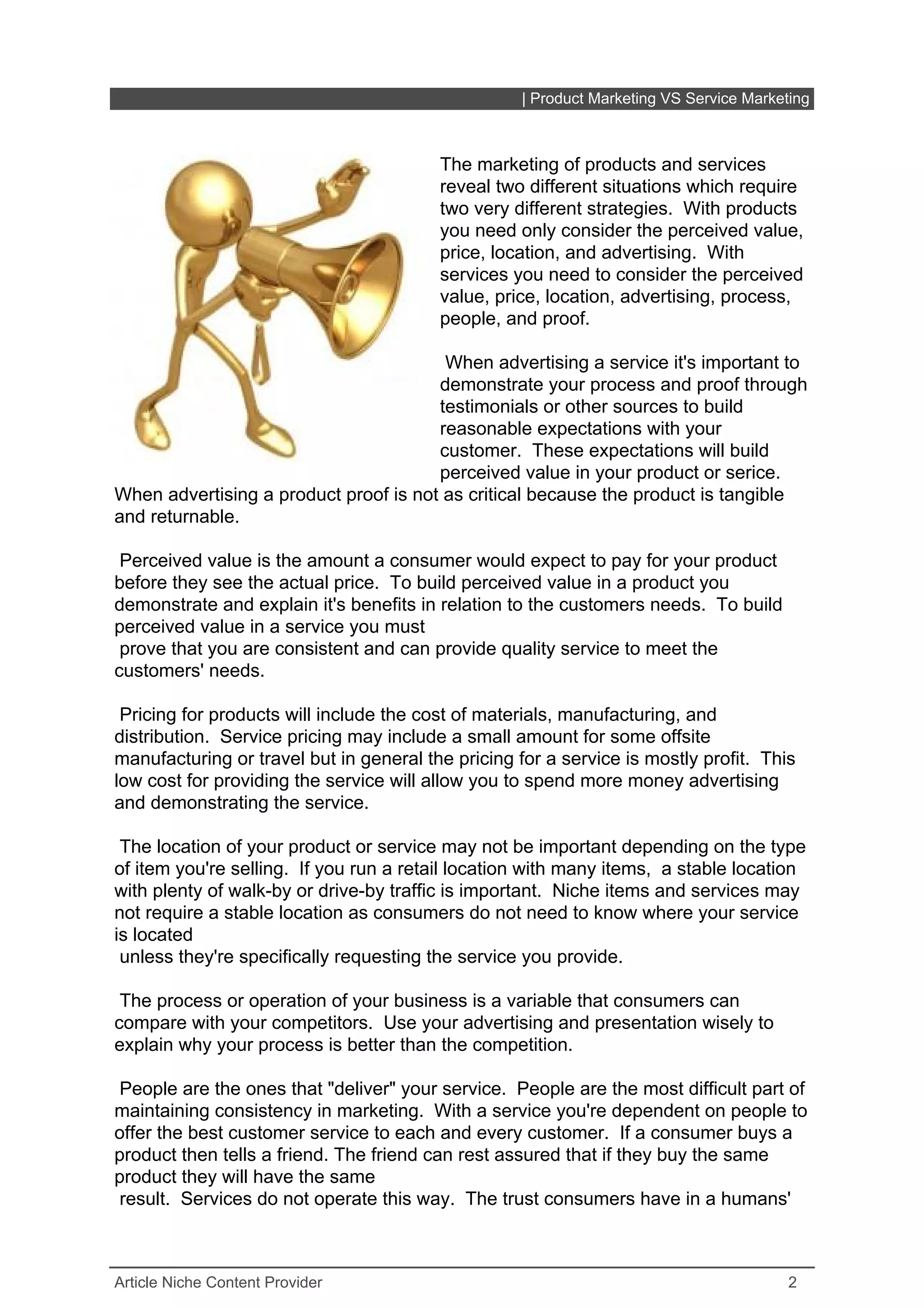 Product vs service | PDF