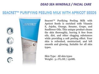 Products Line: Seacret™ Facial Care | PPTX