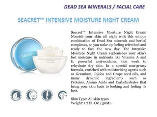Products Line: Seacret™ Facial Care | PPTX