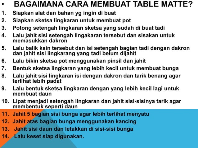 Produk 3 table matte kel1 xi ips 7 | PPT