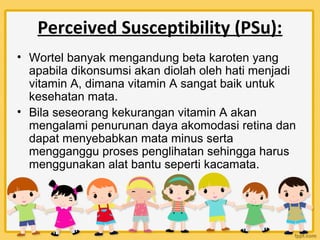 Health Belief Model (HBM) Vegetable Nugget | PPT