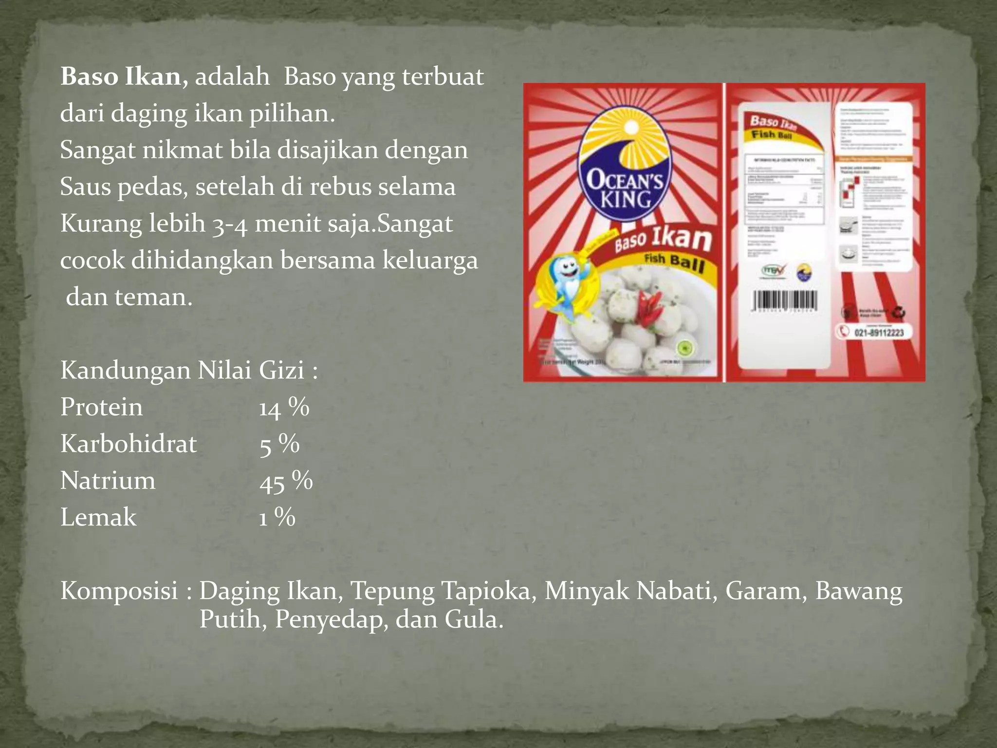 Produk knowledge oceans king | PPT