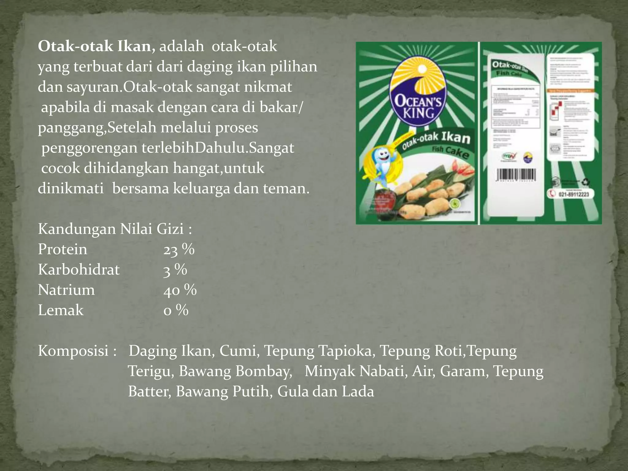 Produk knowledge oceans king | PPT