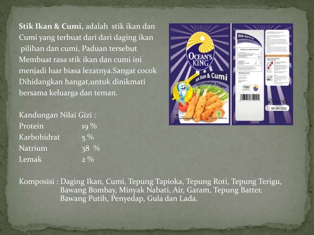 Produk knowledge oceans king | PPT