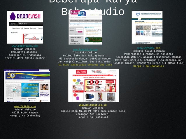 Produk knowledge web master babastudio | PPT