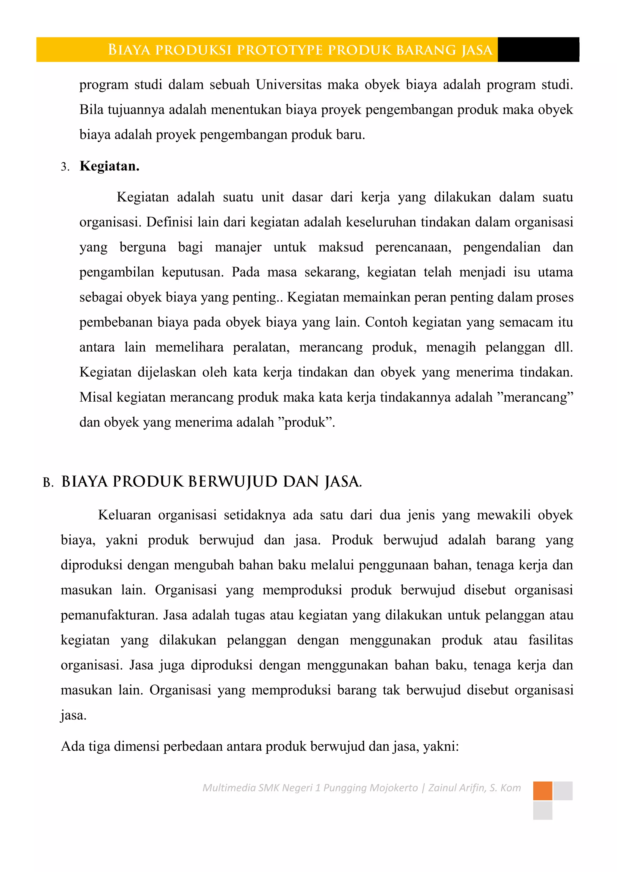 Produk kreatif dan kewirausahaan biaya produksi prototype produk barang ...