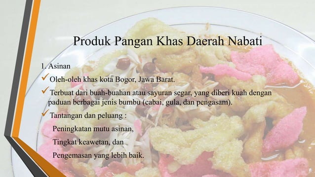 Produk pangan khas daerah nabati dan hewani | PPTX