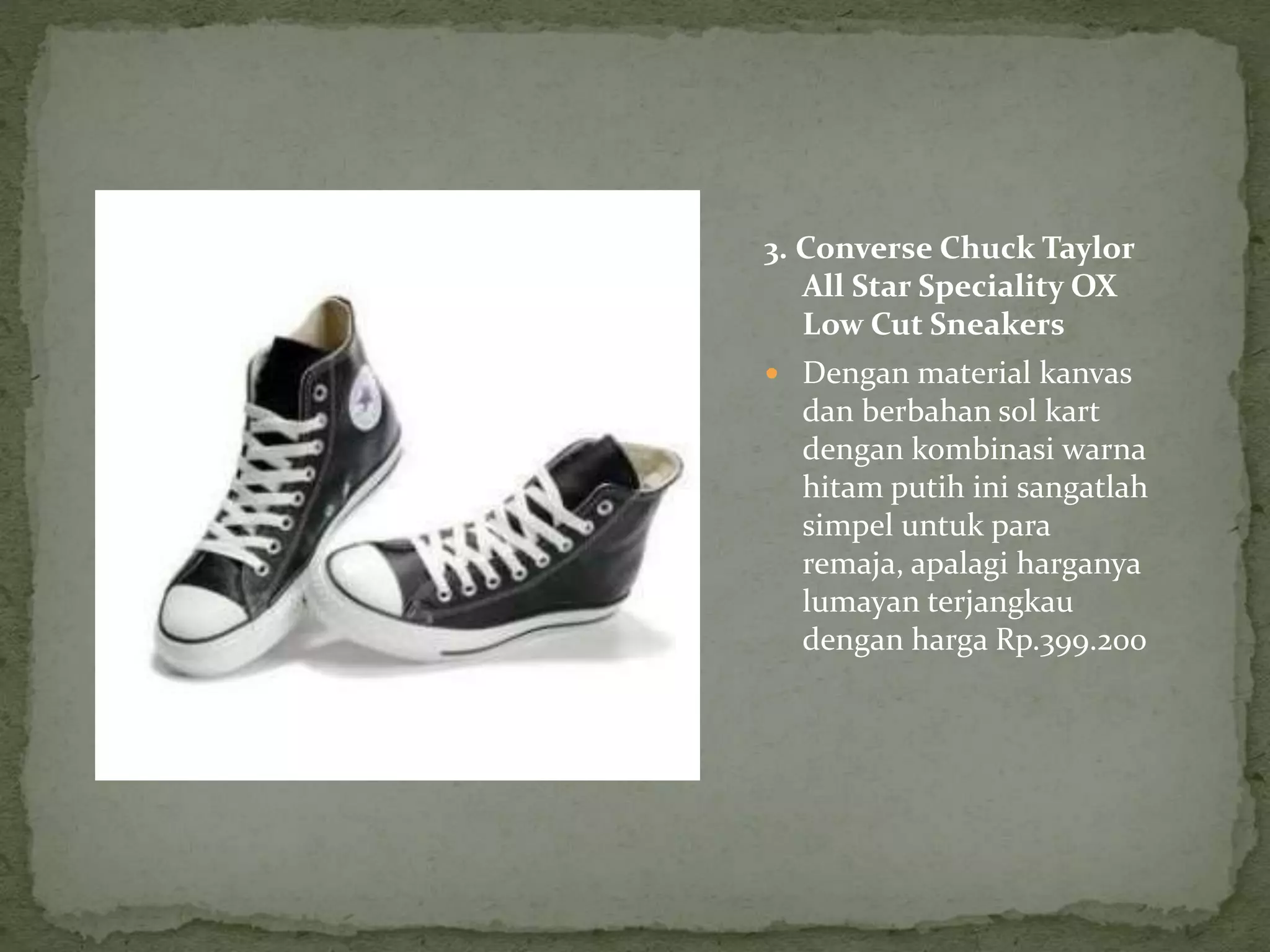 Produk sepatu converse | PPTX