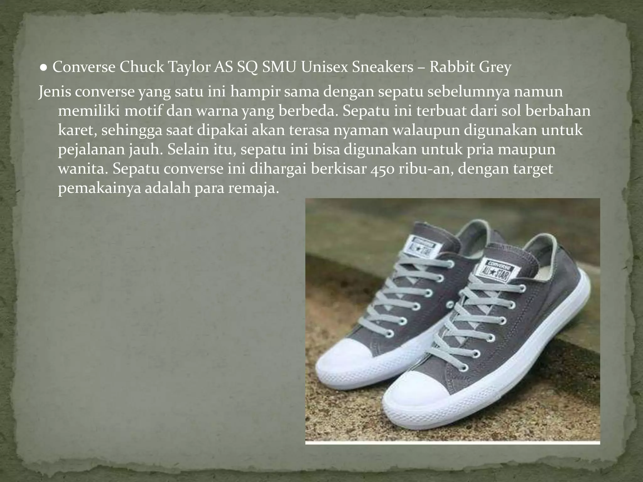 Produk sepatu converse | PPTX