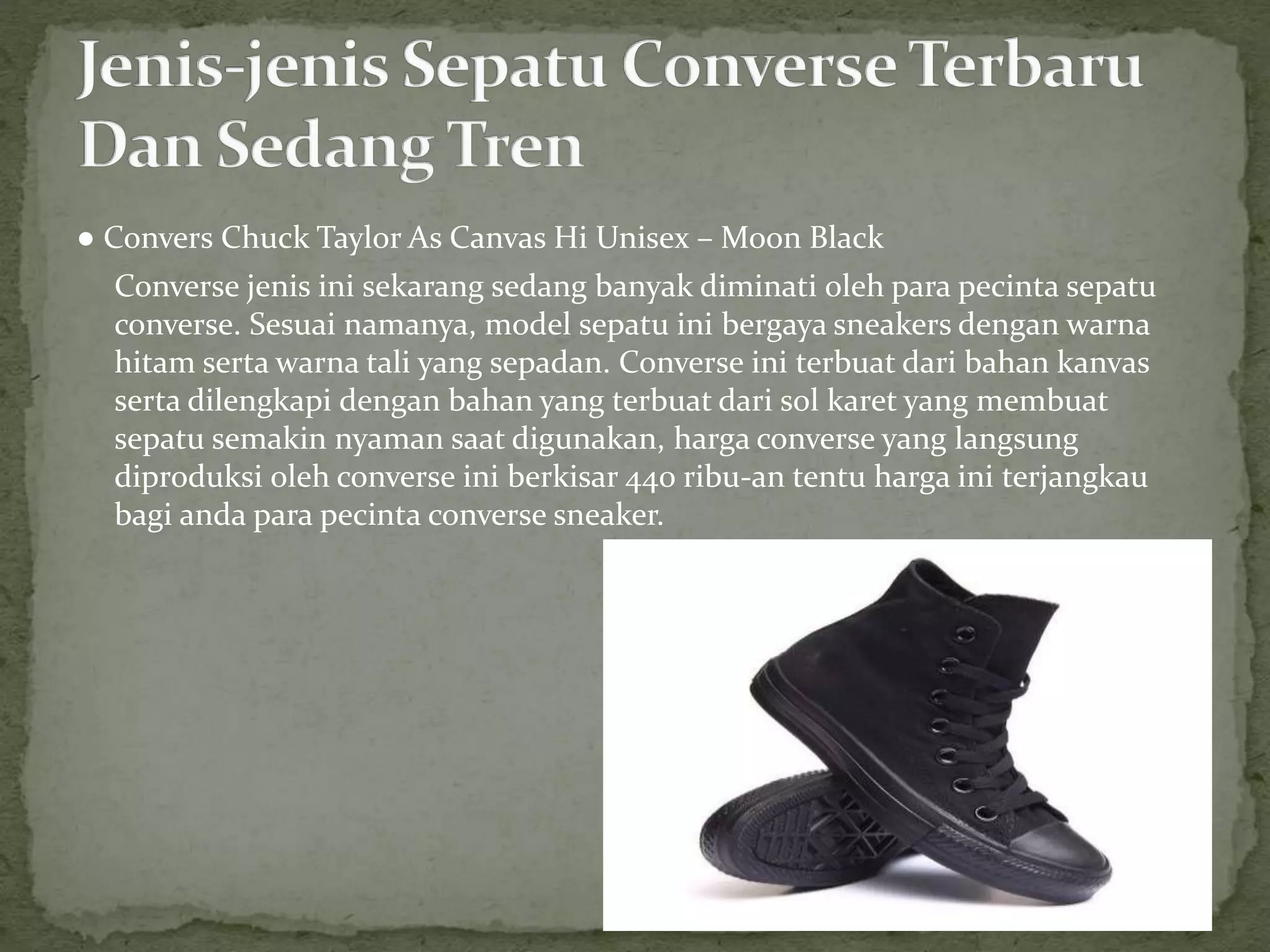 Produk sepatu converse | PPTX