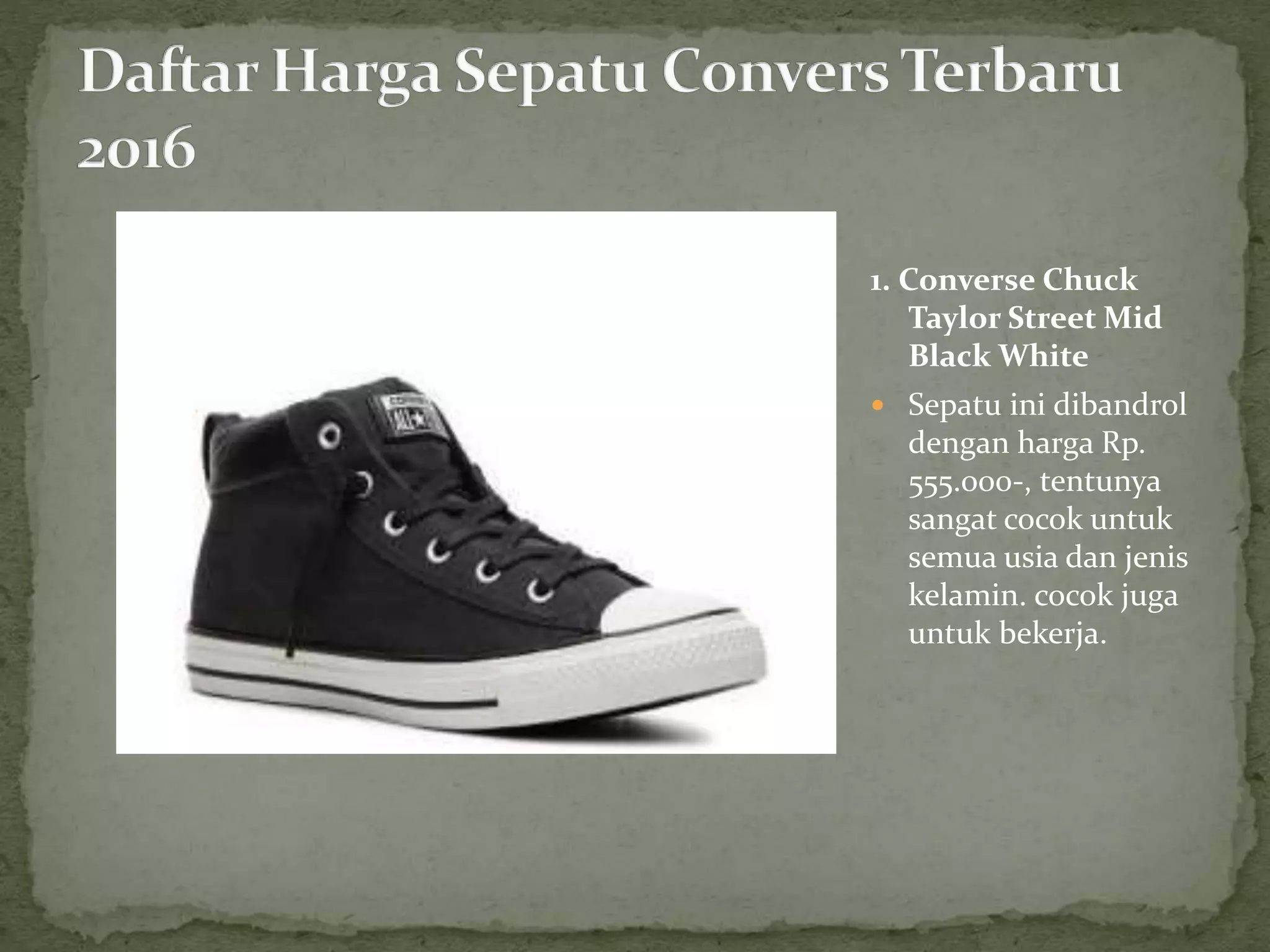 Produk sepatu converse | PPTX