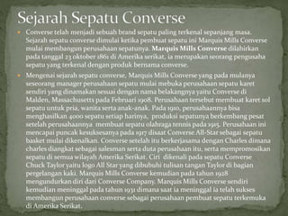 Produk sepatu converse | PPTX