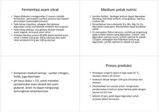 Produksi asam sitrat | PDF