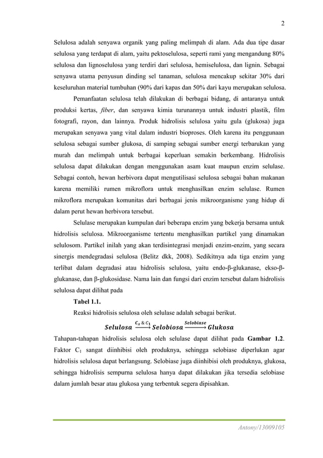 Produksi Enzim Selulase | DOCX
