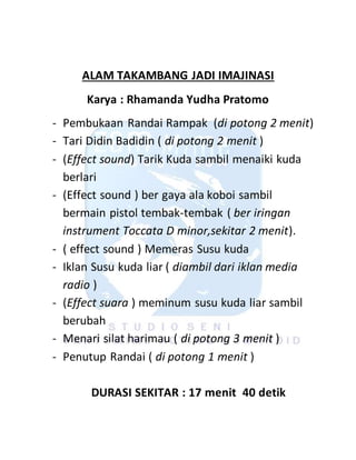 Naskah Repertoar Pantomime, karya : Rhamanda Yudha Pratomo | DOCX