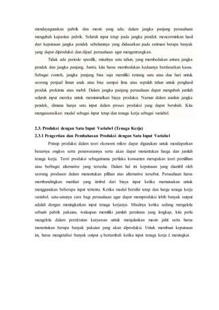 Materi Produksi Ekonomi Mikro | DOCX