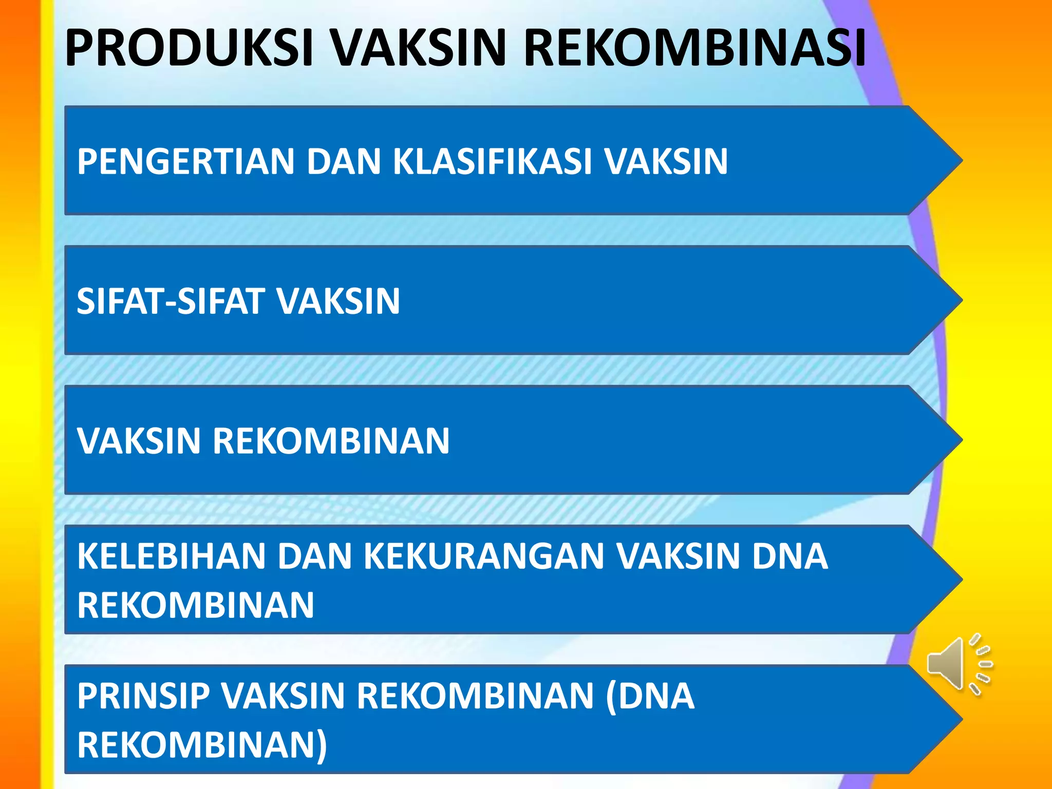 Produksi vaksin rekombinasi | PPTX