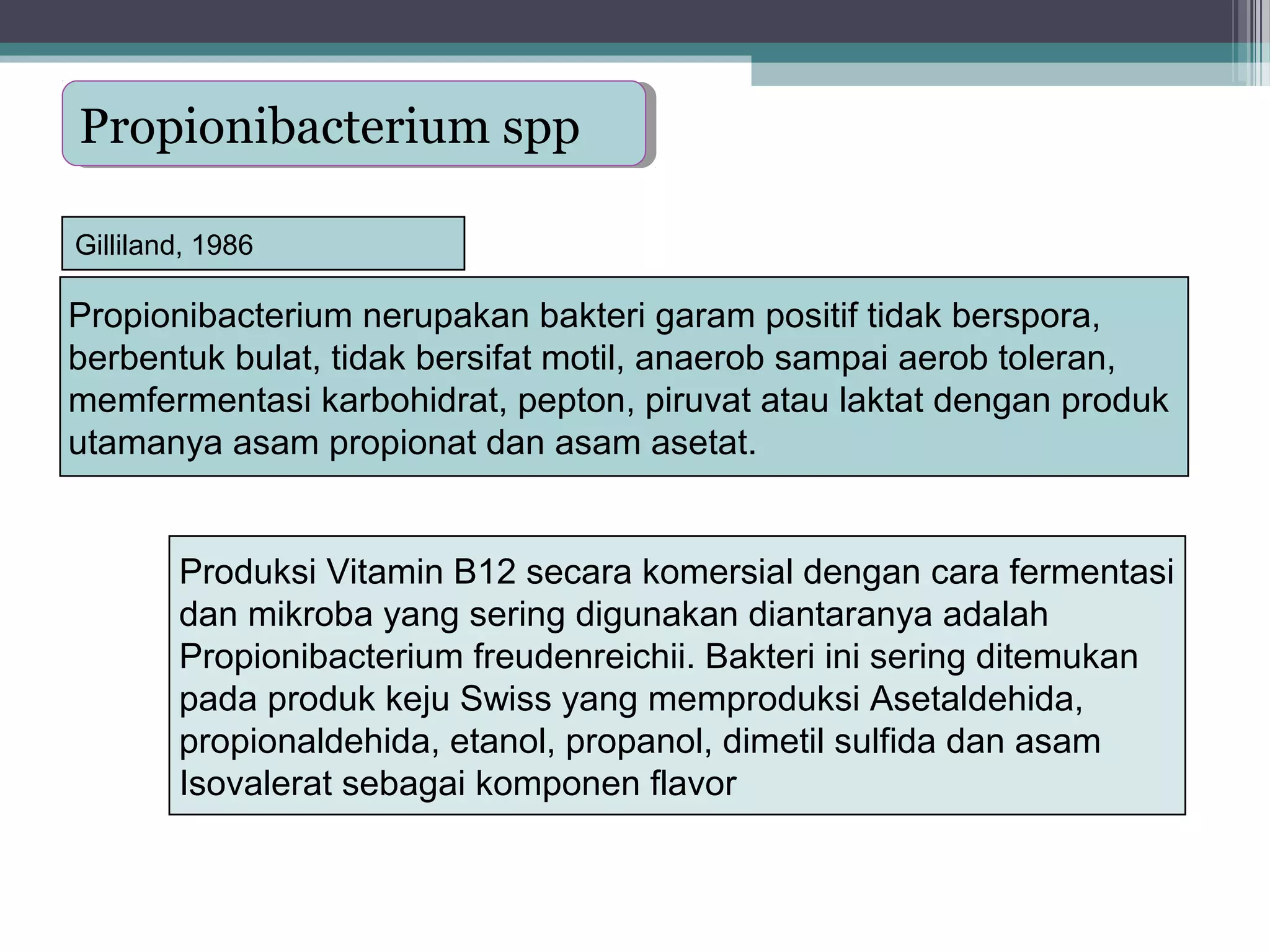 Produksi Vitamin B12 oleh Pseudomonas dan Propionibacterium spp | PPT