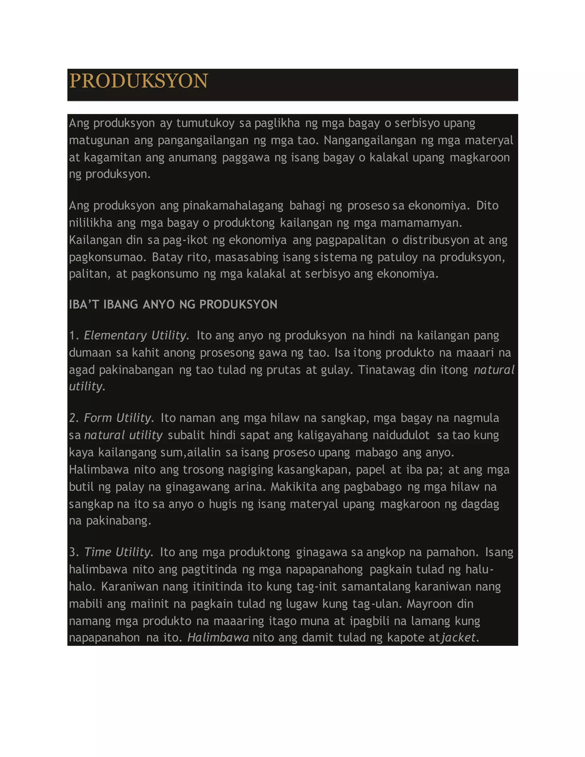 Produksyon | DOCX