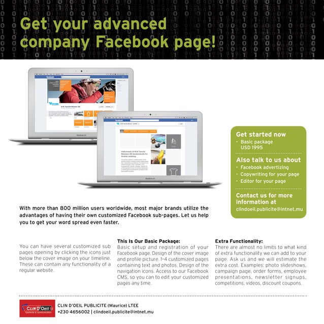 Produktark facebook eng_mauritius | PDF