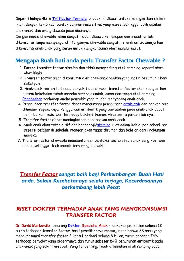 Produk Transfer Factor | PDF