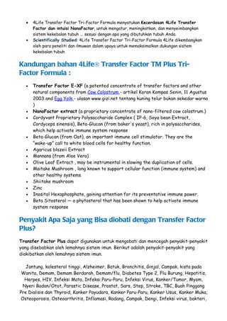 Produk Transfer Factor | DOC