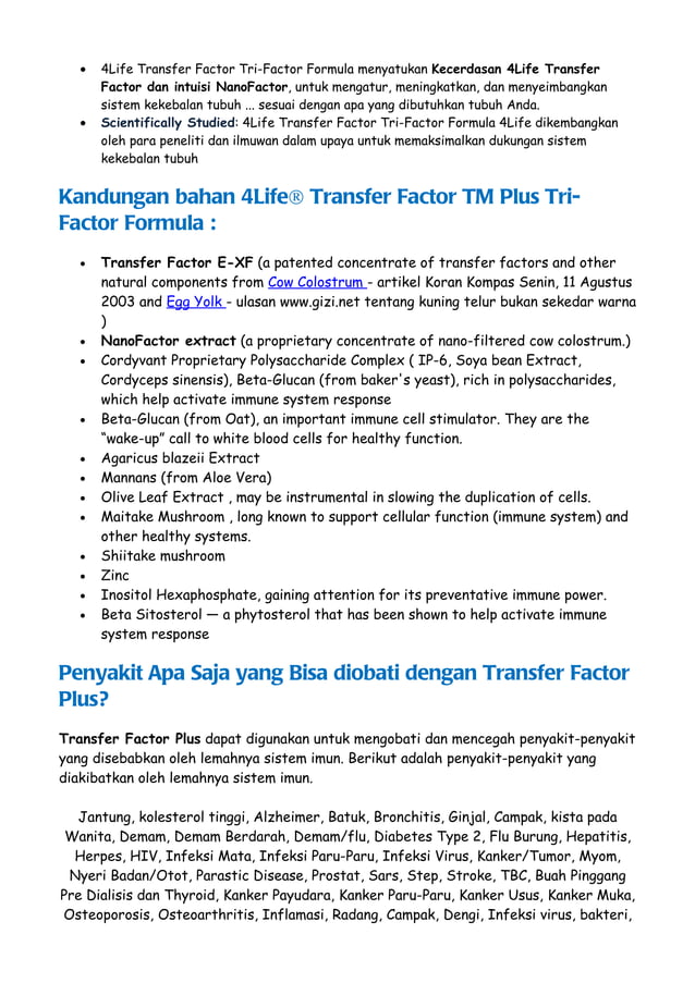 Produk Transfer Factor | PDF