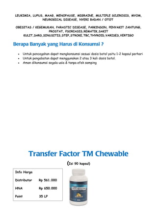 Produk Transfer Factor | DOC