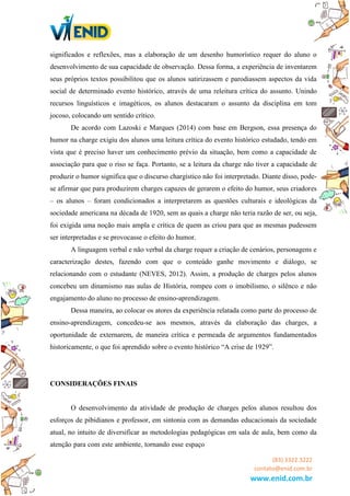 ARTIGO – PRODUÇÃO DE CHARGE NA AULA DE HISTÓRIA: POSICIONANDO-SE ...