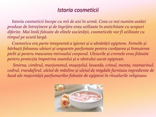 Produse cosmetice și de îngrijire personală | PPTX