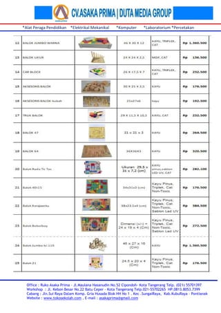 Pabrik dan Distributor Mainan Anak / Edukatif / Jadul / Kayu / Plastik ...