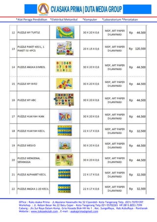 Pabrik dan Distributor Mainan Anak / Edukatif / Jadul / Kayu / Plastik ...