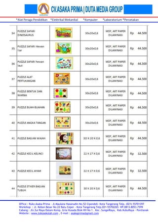 Pabrik dan Distributor Mainan Anak / Edukatif / Jadul / Kayu / Plastik ...
