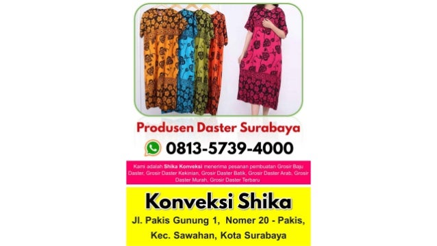 Call 0813-5739-4000, Grosir Daster Panjang Lengan Panjang Surabaya | PPT