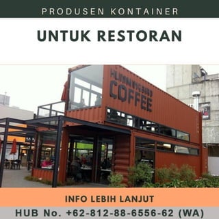 Jasa Pembuatan Kontainer untuk Hotel | PDF