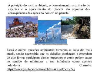 Impacto da ação humana no meio ambiente | PPT