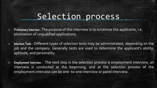 Proecss of selection | PPTX