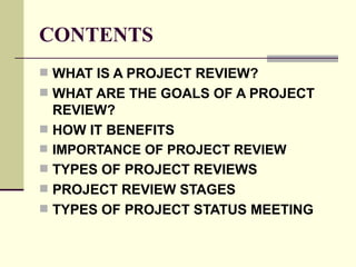 Proect Review | PPT