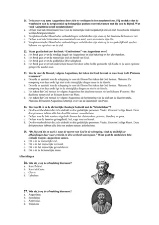 Proefwerk levensbeschouwing in historisch perspectief | DOC