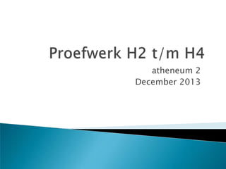 Proefwerk a2e pww powerpoint uitwerkingen ppt | PPT