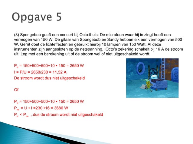 Proefwerk elektriciteit powerpoint uitwerkingen versie 2 | PPT
