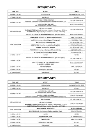 Orientation Program For The New Entrants - THAPAR INSTITUTE OF ...