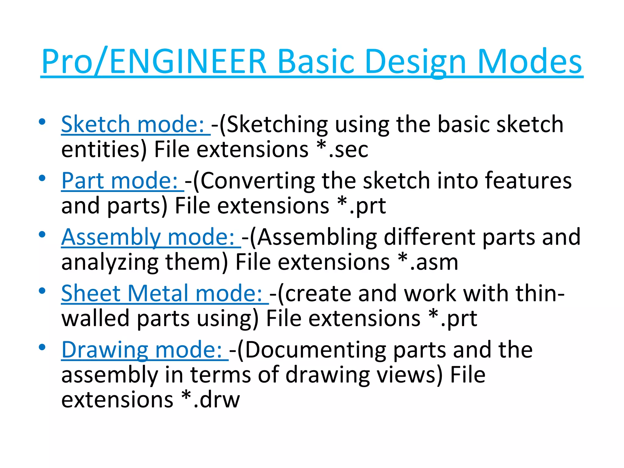 PRO ENGINEER BASIC | PPS