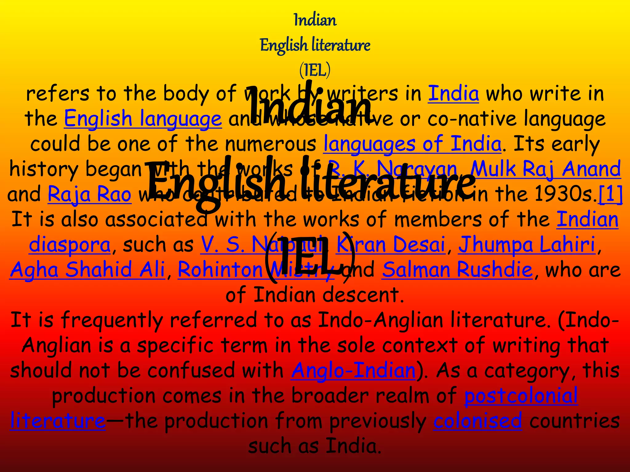 indian english literature | PPTX