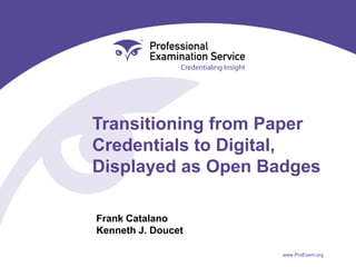 Transitioning from Paper to Digital Credentials, Displayed as Open ...