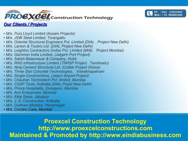 Proexcel Construction Technology | PPT