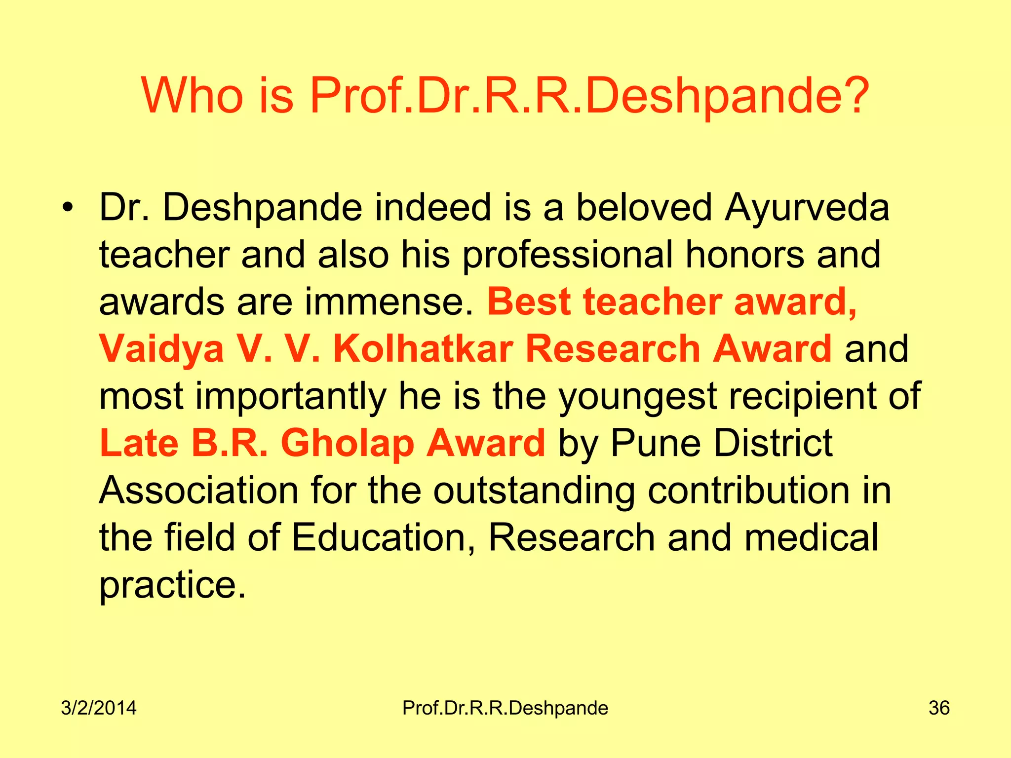 Prof. Dr.R.R. Deshpande's popular Books | PDF