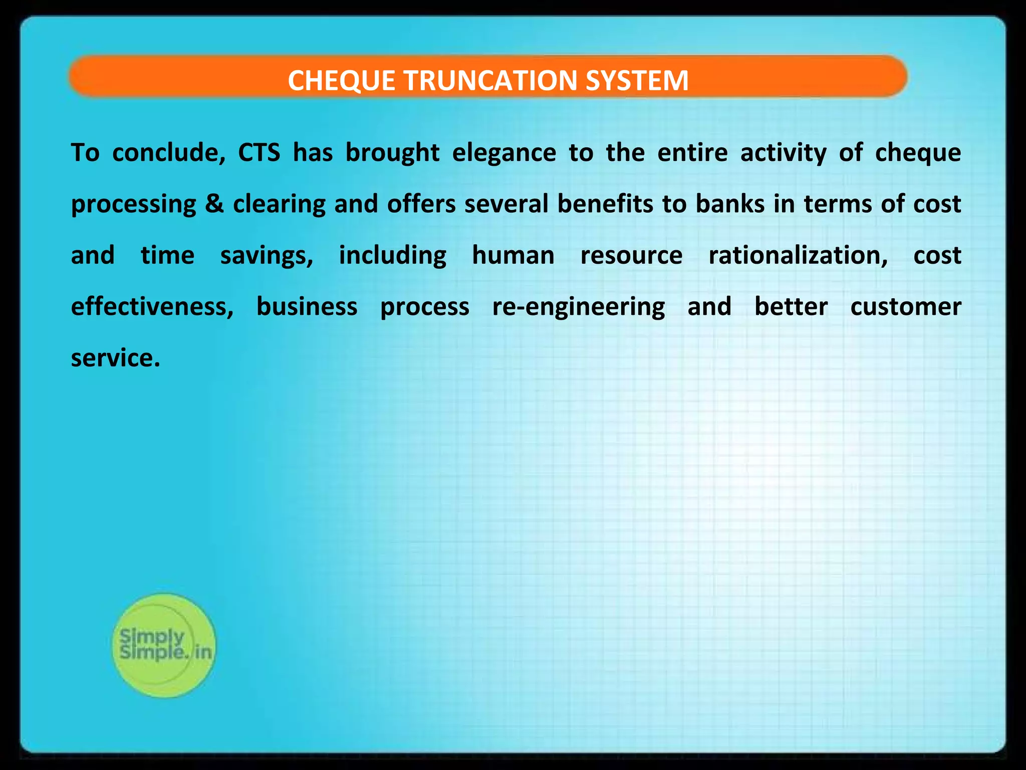Understanding Cheque Truncation System (CTS) | PPS | Stocks and Bonds ...